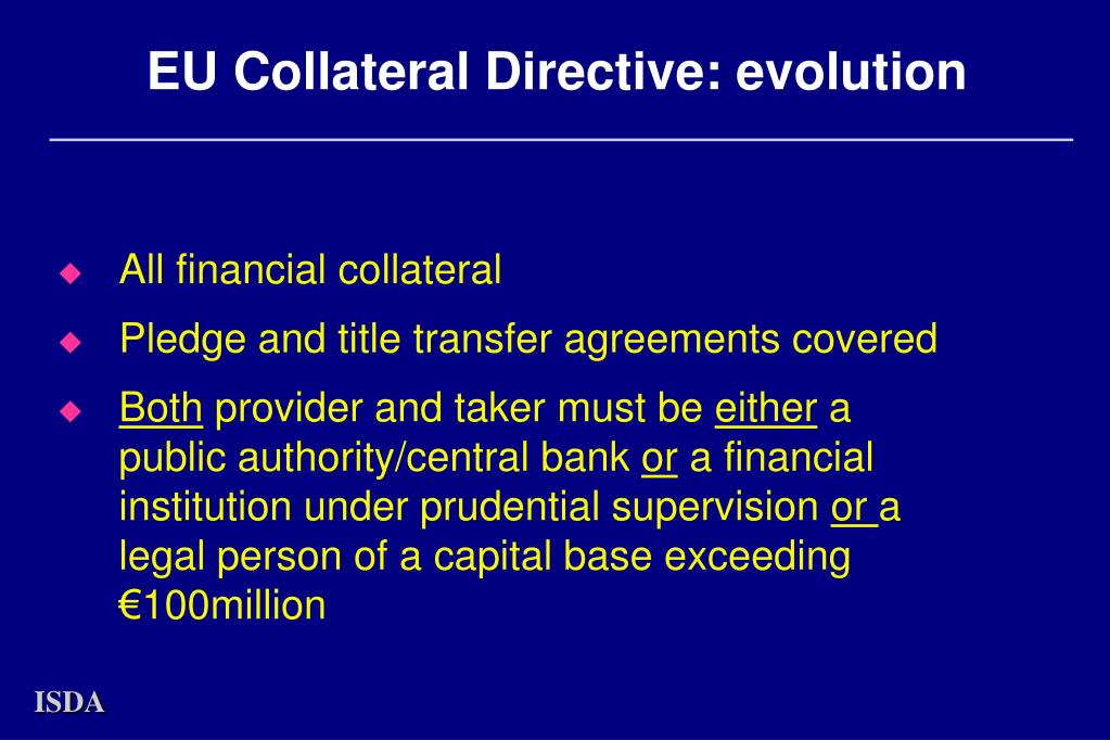 PPT - International Swaps and Derivatives Association, Inc. Collateral ...