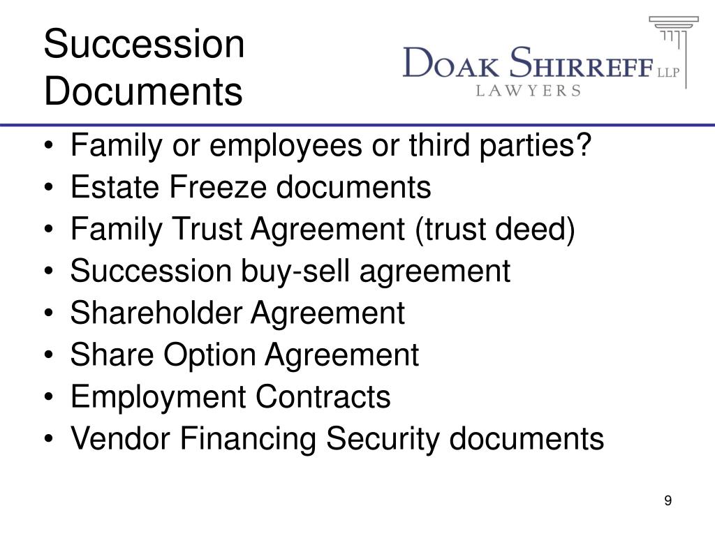 PPT - Legal aspects of Succession Plans PowerPoint Presentation, free ...