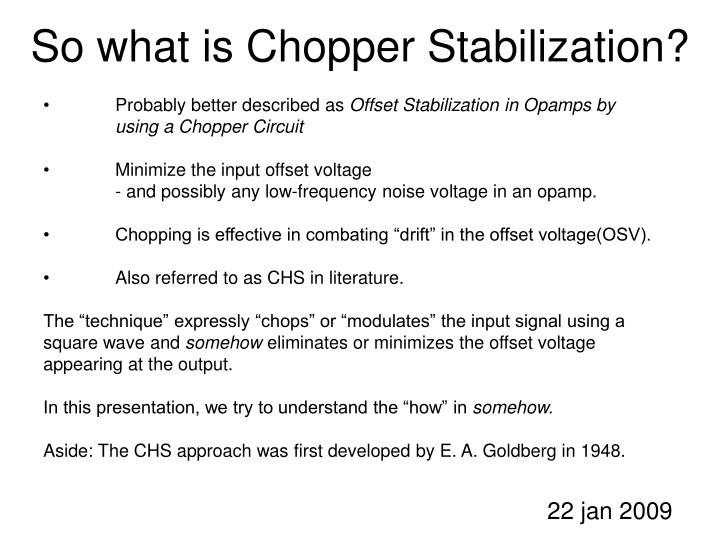PPT - Chopper Stabilization PowerPoint Presentation - ID:269028