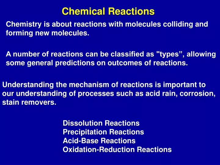 PPT - Chemical Reactions PowerPoint Presentation, free download - ID:269658