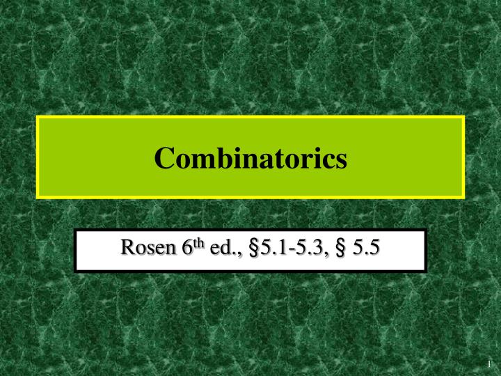 PPT - Combinatorics PowerPoint Presentation, free download - ID:270203