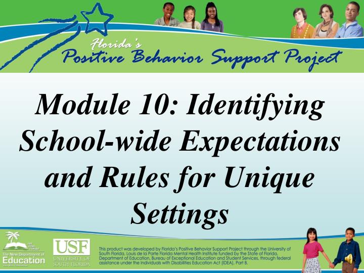 PPT - Module 10: Identifying School-wide Expectations and Rules for ...