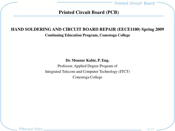 PPT - Printed Circuit Board (PCB) PowerPoint Presentation, free ...