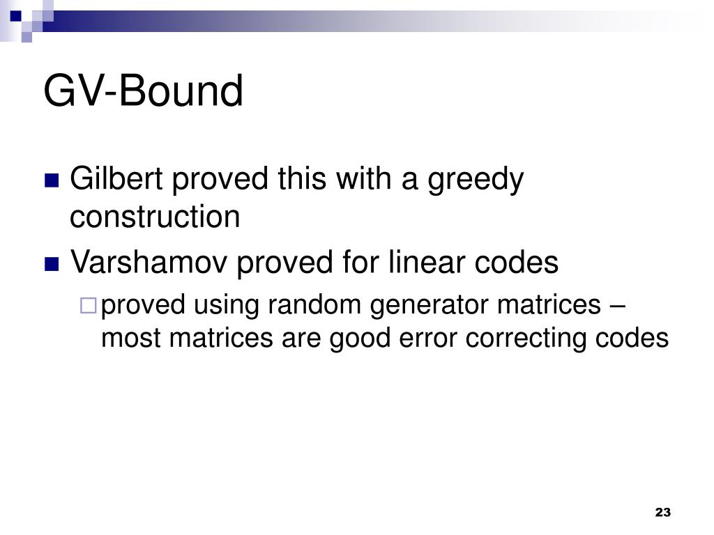 Ppt Asymptotically Good Binary Code With Efficient Encoding And Justesen Code Powerpoint