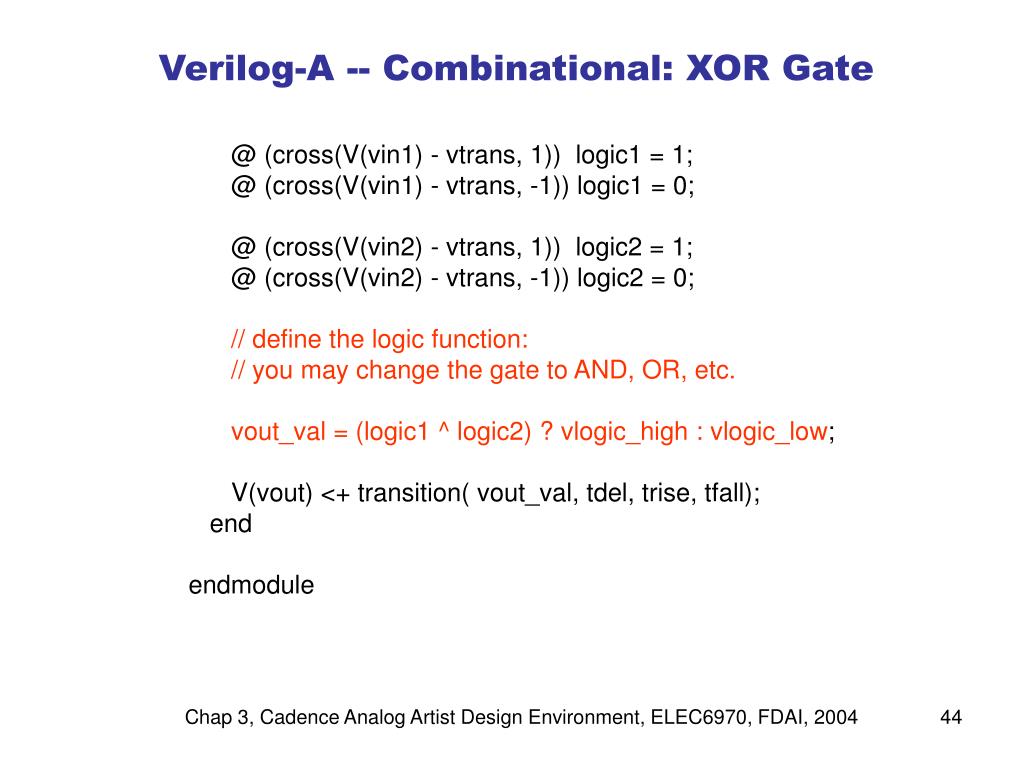 Ppt Getting Started With Cadence Tool Schematic Editor Layout Tutorial Introduction To Verilog