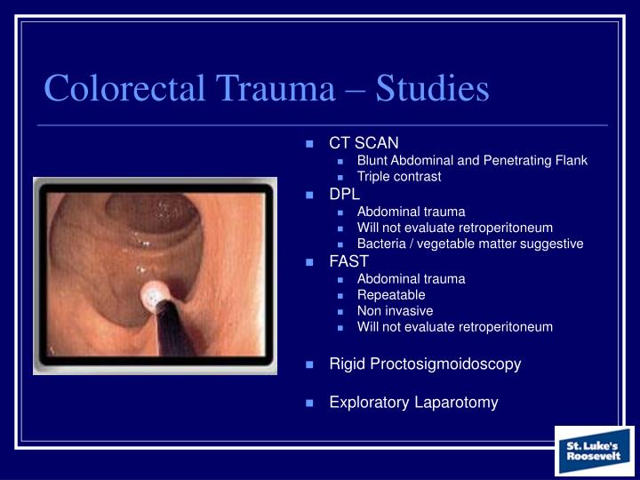PPT - Colorectal Trauma PowerPoint Presentation - ID:271854
