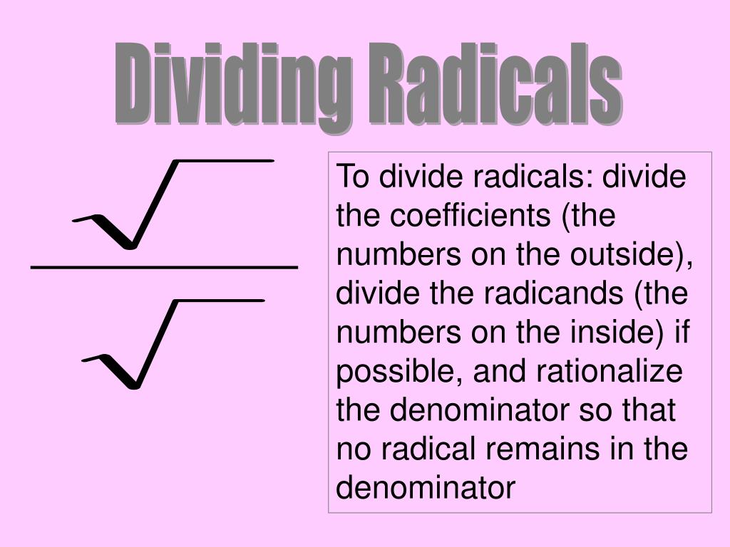 PPT Multiplying Dividing Radicals PowerPoint Presentation Free PPT Multiplying Dividing Radicals PowerPoint Presentation Free