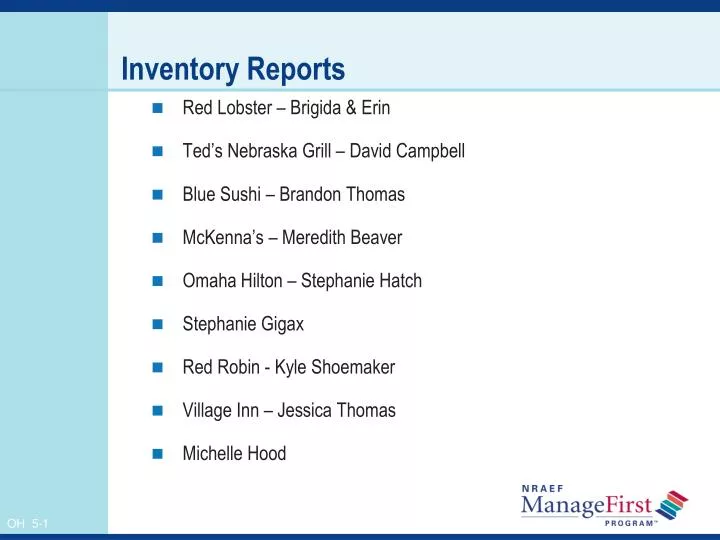 PPT - Inventory Reports PowerPoint Presentation, free download - ID:271988