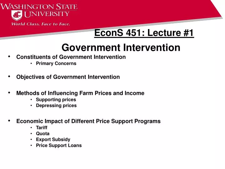 PPT - Government Intervention PowerPoint Presentation, free download ...