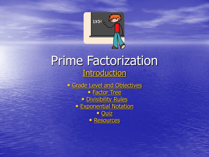 Ppt Prime Factorization Introduction Powerpoint Presentation Free