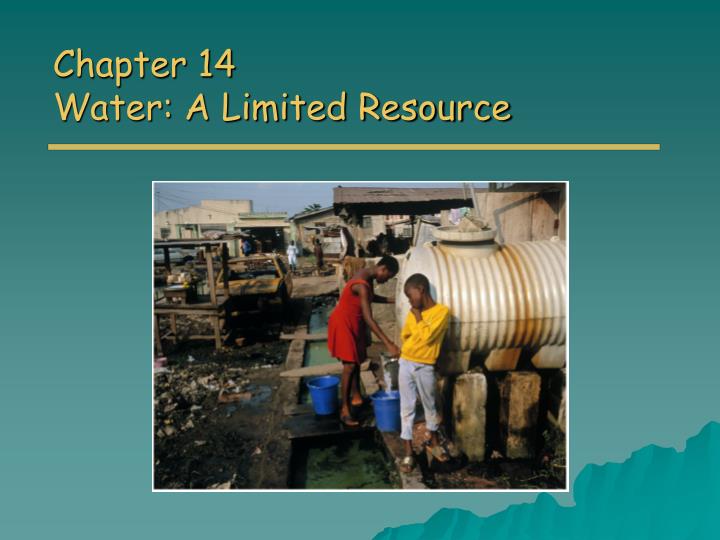 PPT - Chapter 14 Water: A Limited Resource PowerPoint Presentation ...