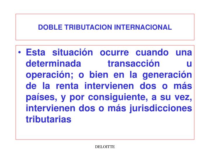 PPT - TRIBUTACION INTERNACIONAL PowerPoint Presentation - ID:272831