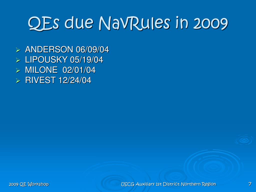 Ppt 2009 Auxiliary Boat Crew Qualification Examiner Workshop