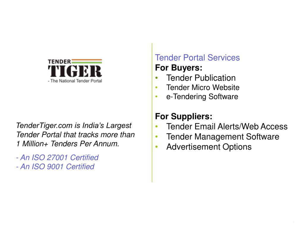 PPT - e-Procurement Technologies Limited TenderTiger, sales@TenderTiger ...