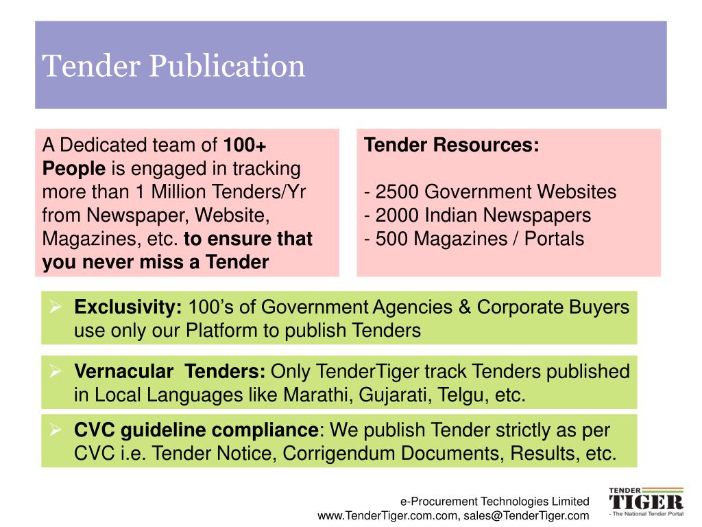 PPT - e-Procurement Technologies Limited TenderTiger, sales@TenderTiger ...