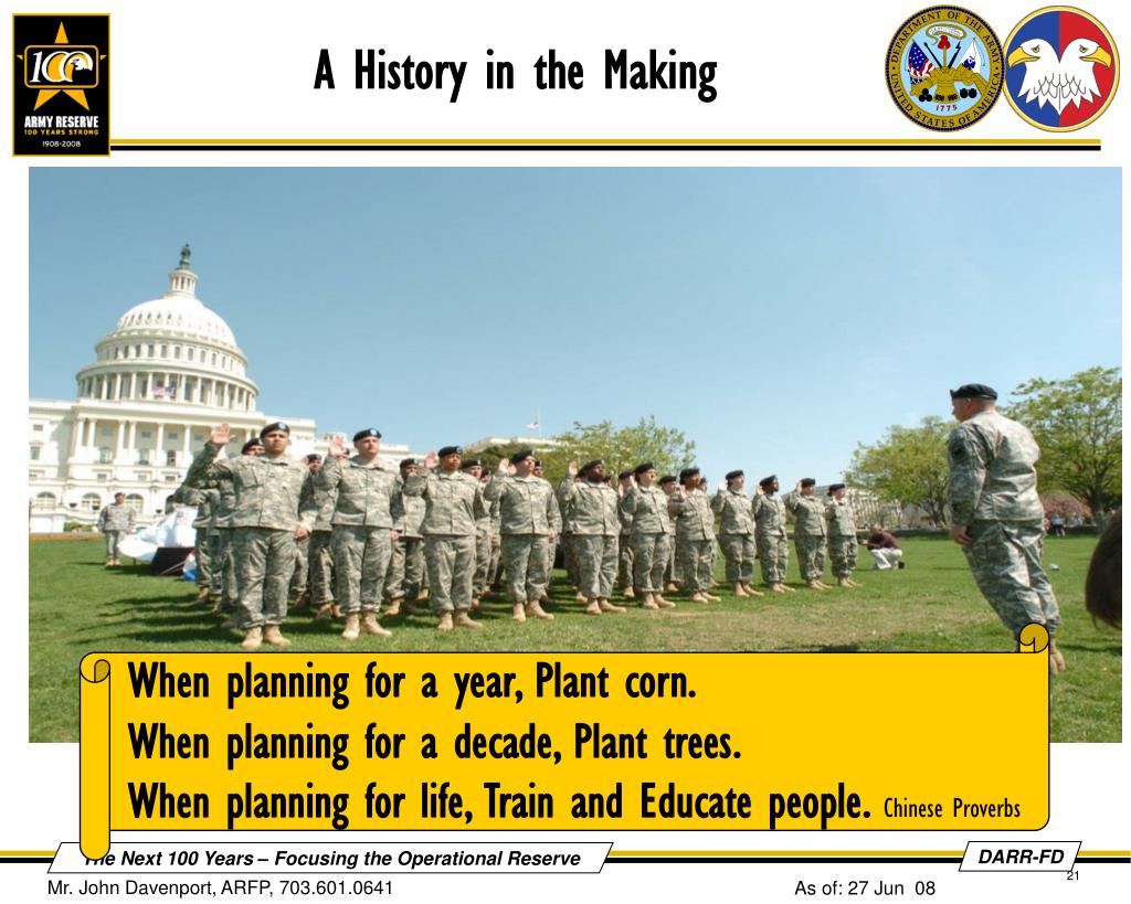 Ppt Army Reserve Force Programs “structuring The Force To Start The
