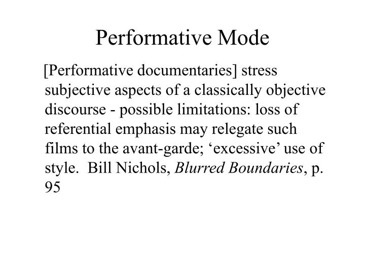 PPT - Five Modes of Documentary Representation PowerPoint Presentation ...