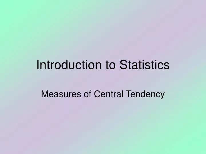 PPT - Introduction to Statistics PowerPoint Presentation, free download ...