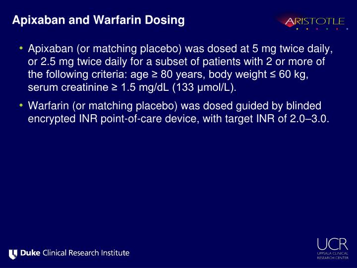 PPT - Apixaban versus Warfarin in Patients with Atrial Fibrillation ...