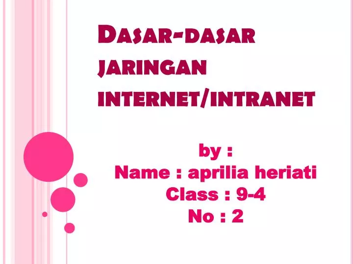 PPT - Memahami dasar-dasar jaringan internet dan intranet PowerPoint ...