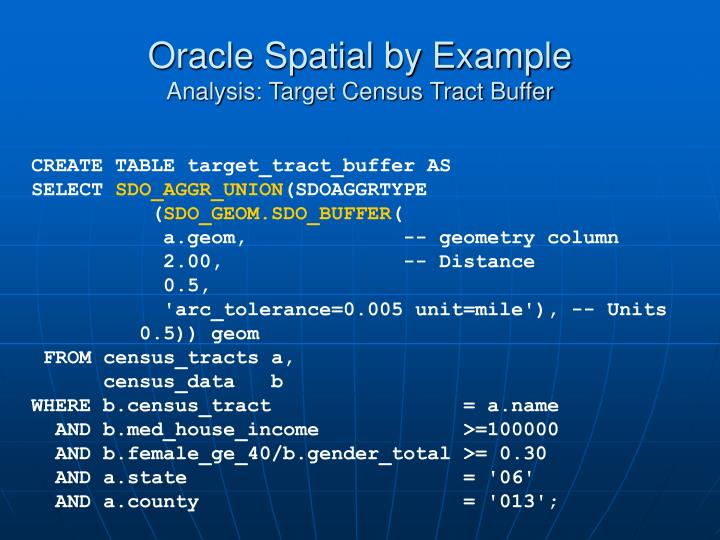 PPT - Introduction to Oracle Spatial Using Public Data PowerPoint ...