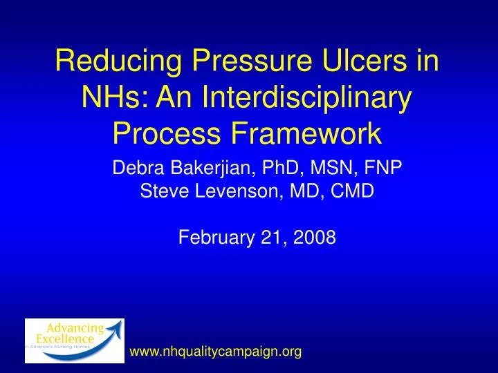 PPT - Reducing Pressure Ulcers in NHs: An Interdisciplinary Process ...