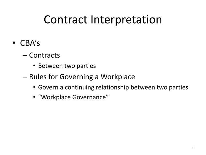 PPT - Contract Interpretation PowerPoint Presentation, free download ...