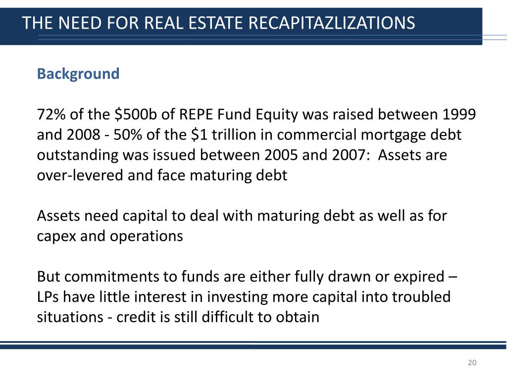 PPT - Real Estate Private Equity Market and Recapitalization and ...