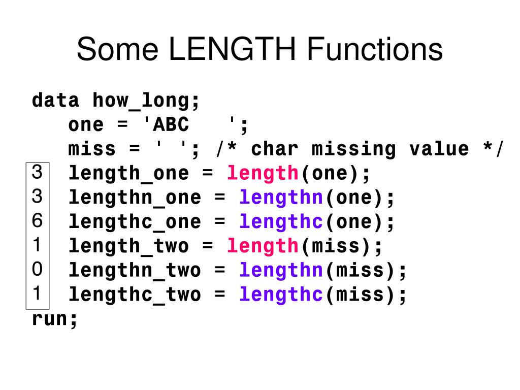 Ppt An Introduction To Sas Character Functions Including Some New Sas ® 9 Functions 2199