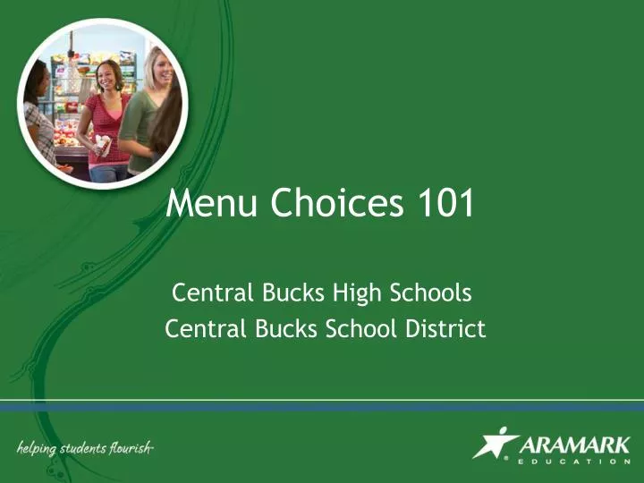 PPT - Menu Choices 101 PowerPoint Presentation, free download - ID:27765