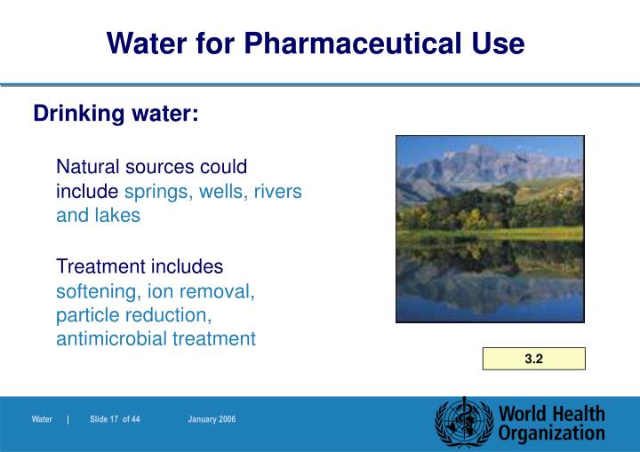 PPT - Water for Pharmaceutical Use Part 1: Introduction and treatment ...