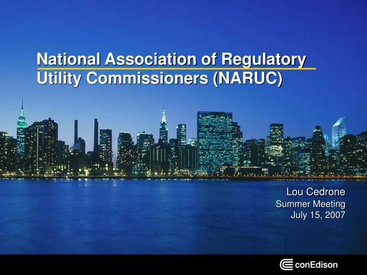 PPT - National Association of Regulatory Utility Commissioners (NARUC ...