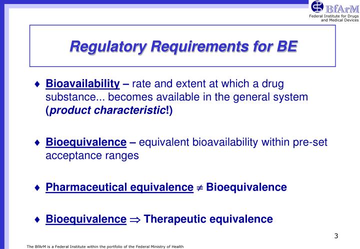 PPT - Regulatory Requirements for BE PowerPoint Presentation - ID:280300
