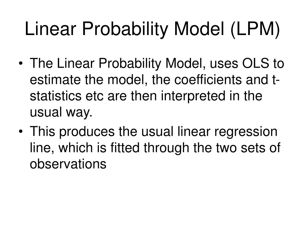 Ppt Dummy Dependent Variable Models Powerpoint Presentation Free