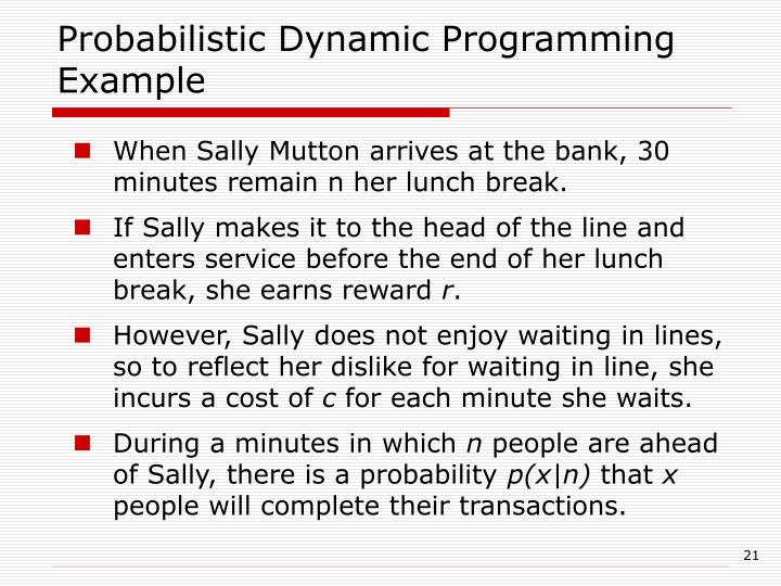 PPT - Chapter 19 Probabilistic Dynamic Programming PowerPoint ...