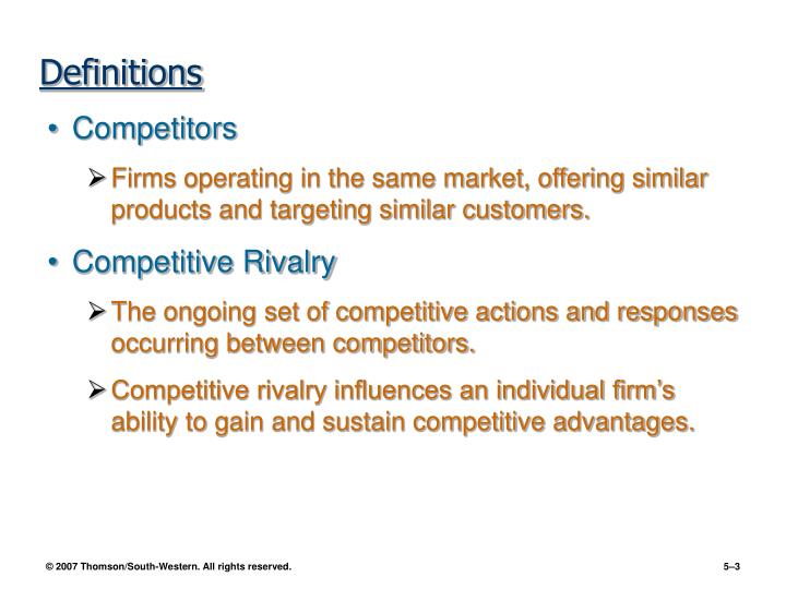 PPT - CHAPTER 5 Competitive Rivalry and Competitive Dynamics PowerPoint ...
