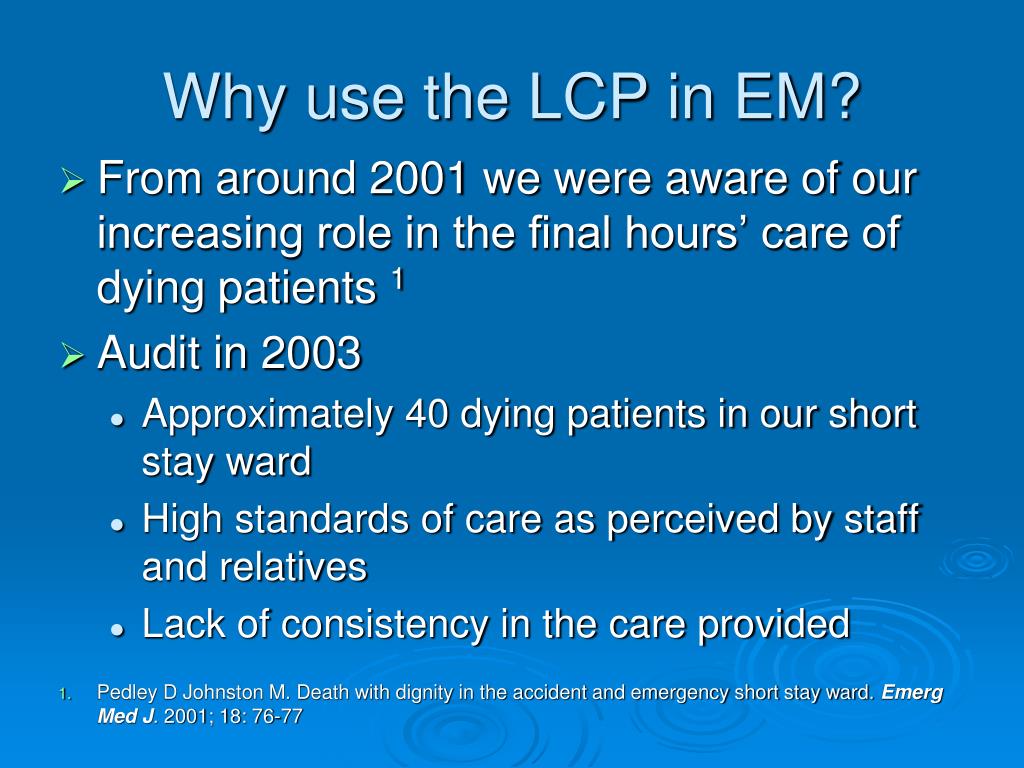 PPT - Dying : a good death in Emergency Medicine Introduction of the ...