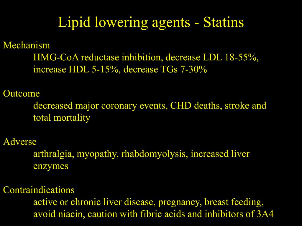 PPT - Drugs and Dyslipidemias (statins and other lipid and ...