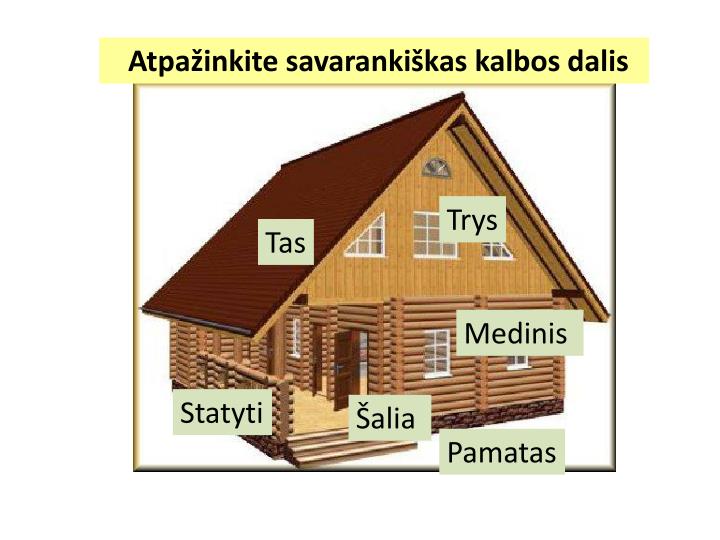 PPT - Kalbos dalys PowerPoint Presentation - ID:282664