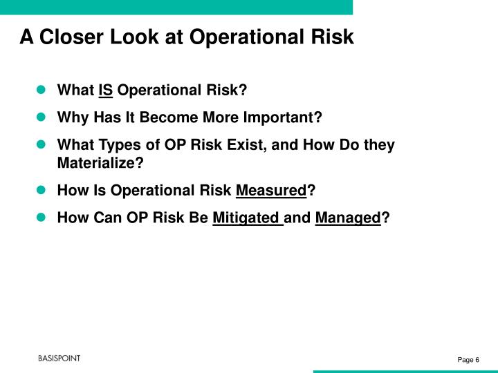 PPT - Operational Risk Management PowerPoint Presentation - ID:282697