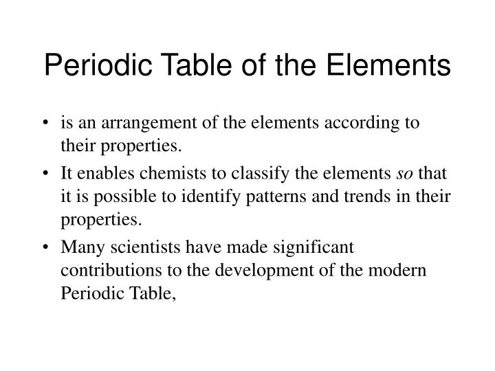 PPT - Historical Development of the Periodic Table PowerPoint ...