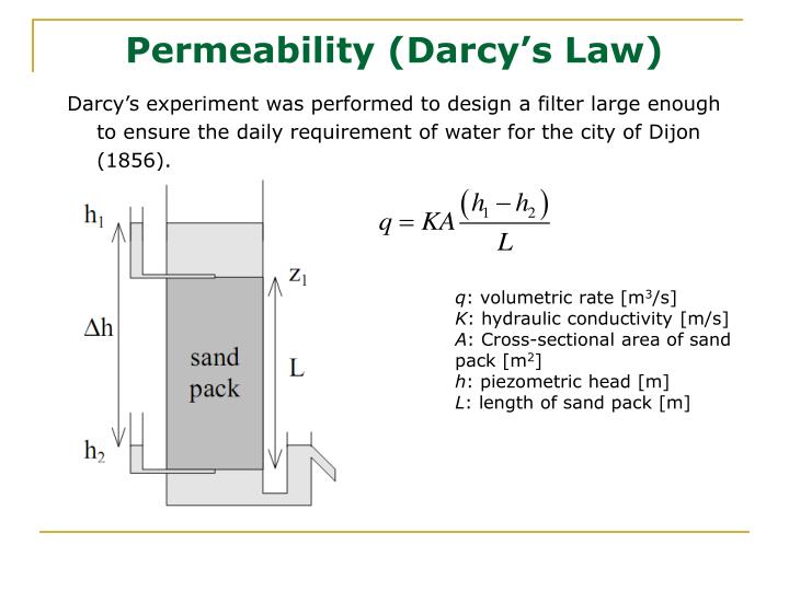 PPT - Single phase flow in porous media: Darcy’s law PowerPoint ...