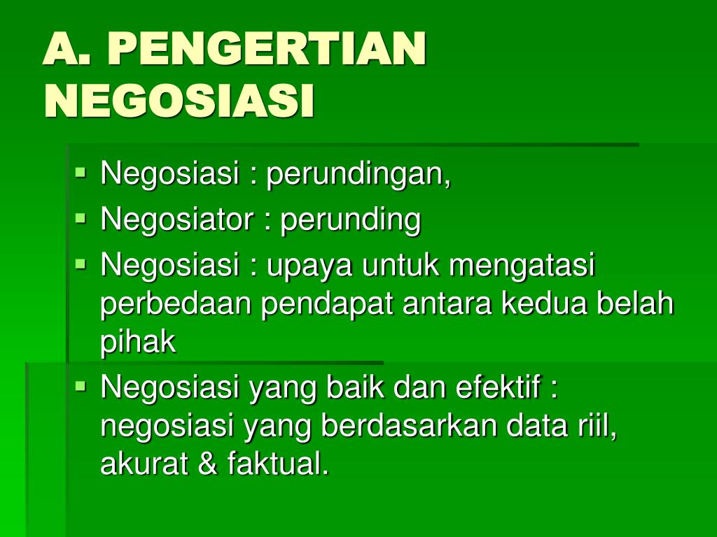 PPT - TEKNIK NEGOSIASI BISNIS PowerPoint Presentation, free download ...