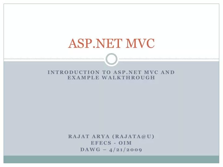 PPT - ASP.NET MVC PowerPoint Presentation, free download - ID:284462