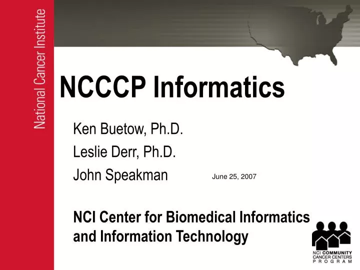 PPT - NCCCP Informatics PowerPoint Presentation, free download - ID:284532