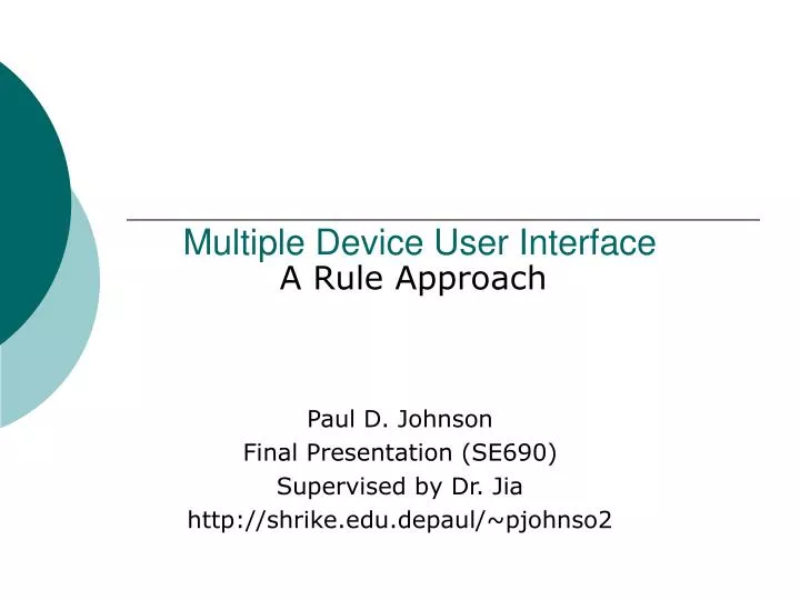PPT - Multiple Device User Interface PowerPoint Presentation, free ...