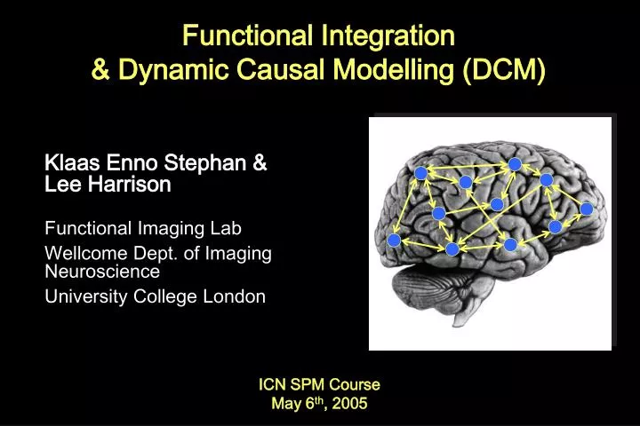 PPT - Functional Integration & Dynamic Causal Modelling (DCM ...