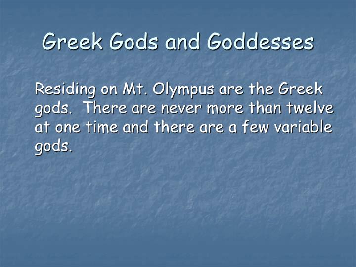 PPT - Greek Gods and Goddesses PowerPoint Presentation - ID:285232