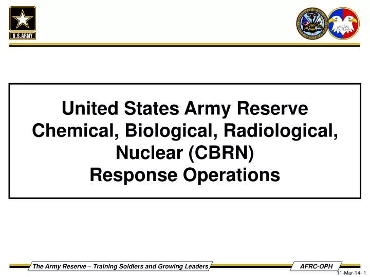 PPT - United States Army Reserve Chemical, Biological, Radiological ...