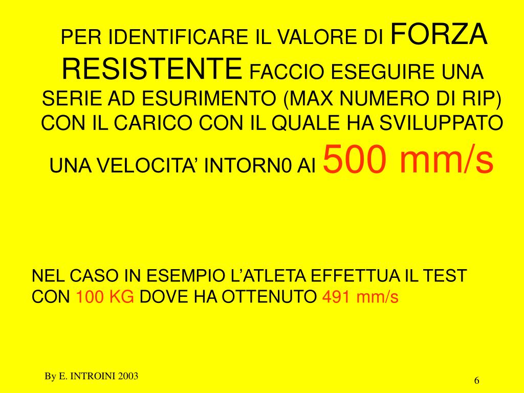 PPT - L’UTILIZZO DELLA RELAZIONE FORZA VELOCITA’ PER L’IDENTIFICAZIONE ...